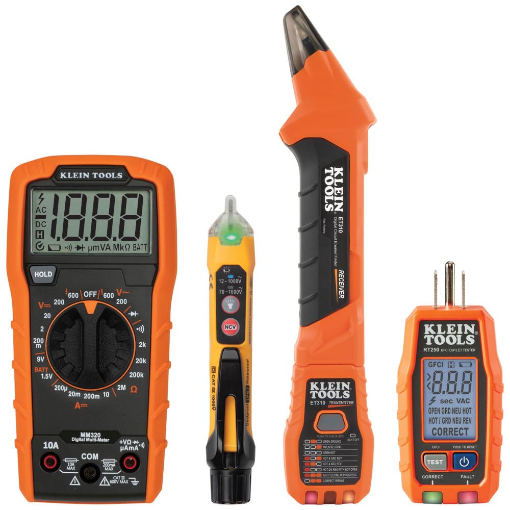 Klein Tools 80101 Circuit Breaker Finder Kit, GFCI Outlet and ...