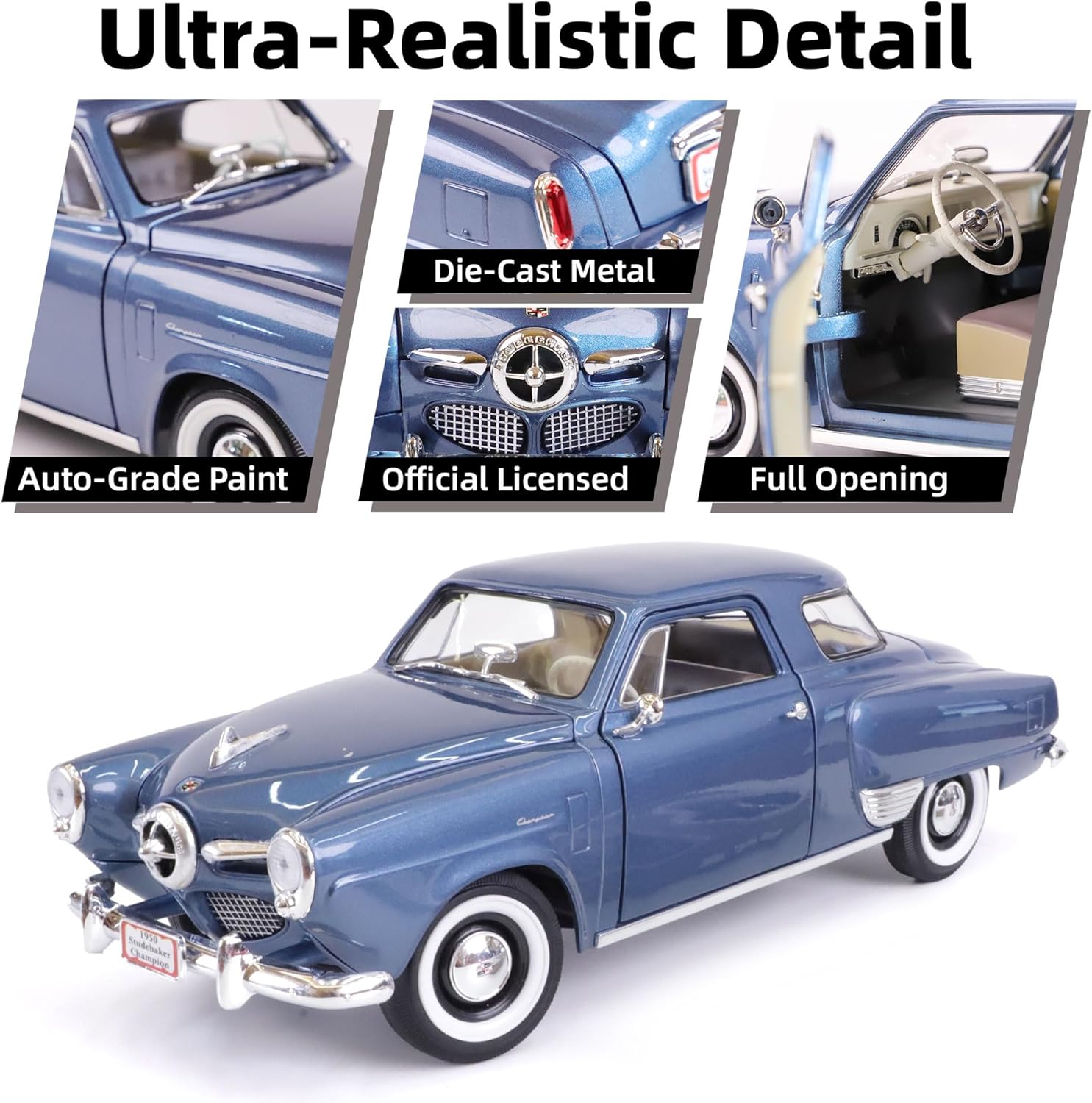 1950 Studebaker Champion 1/18 Scale Die-Cast Metal Model Premium ...