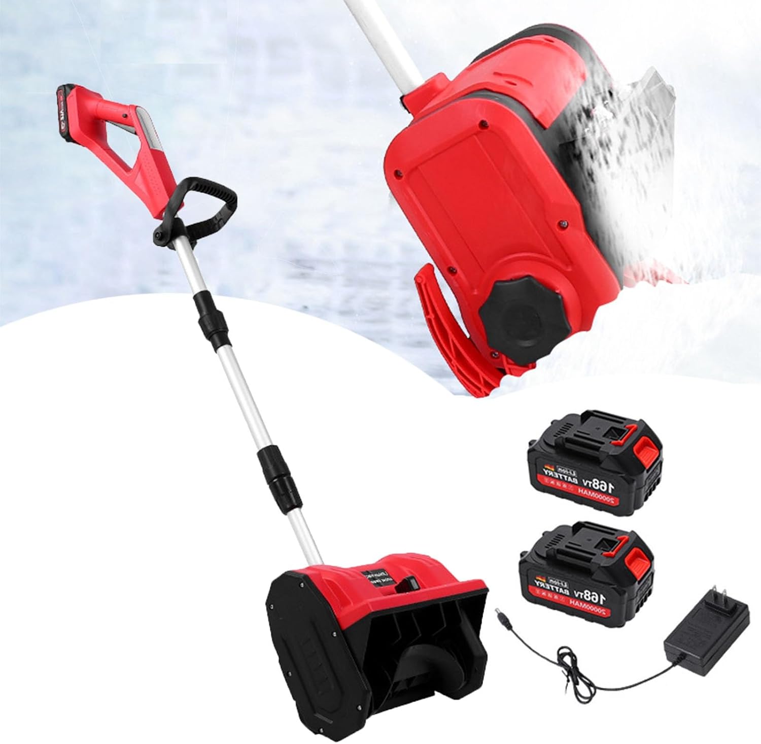 Cordless Snow Shovel, 21V Electric Snow Blower, 12-Inch Snow Shovel ...